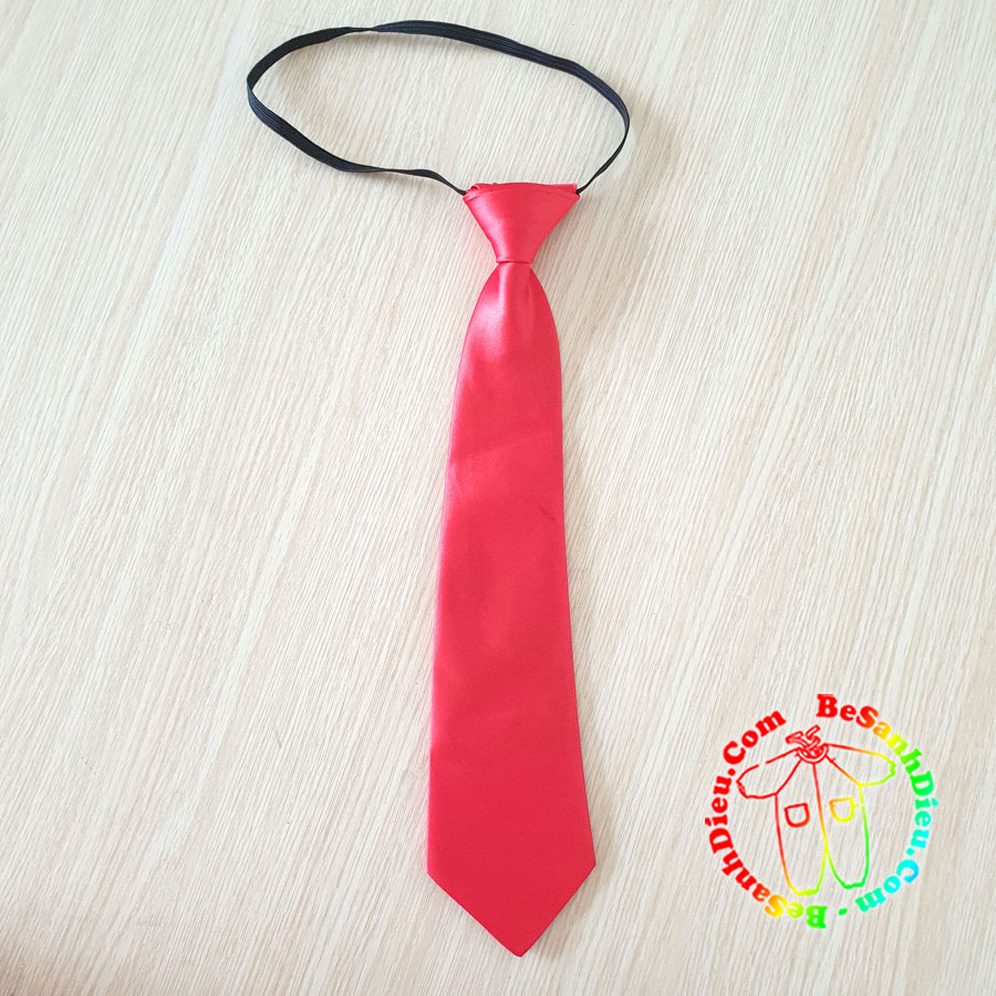 Phụ kiện cho bé: Cà vạt cho bé trai nhỏ vải cực xịn đẹp dài 30cm màu đỏ ...
